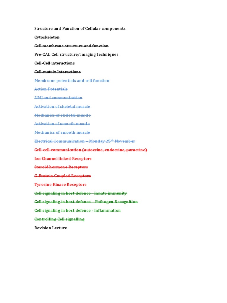 Structure and Function of Cellular Components | PDF