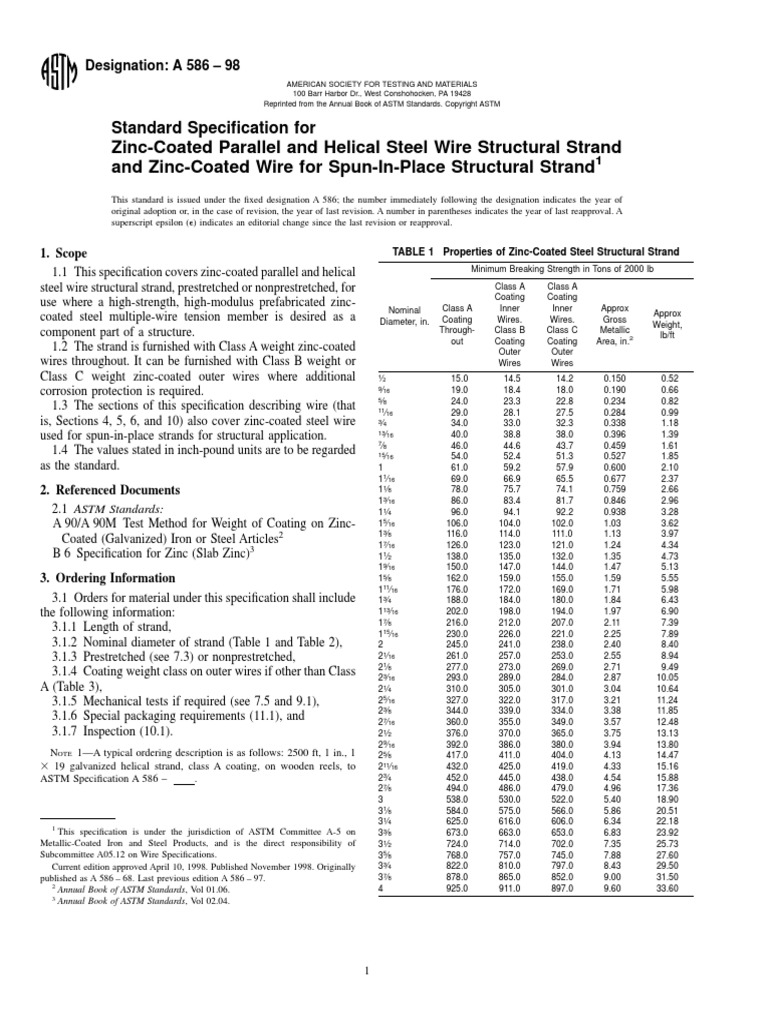 Normativa ASTM A586 | PDF | Wire | Fracture