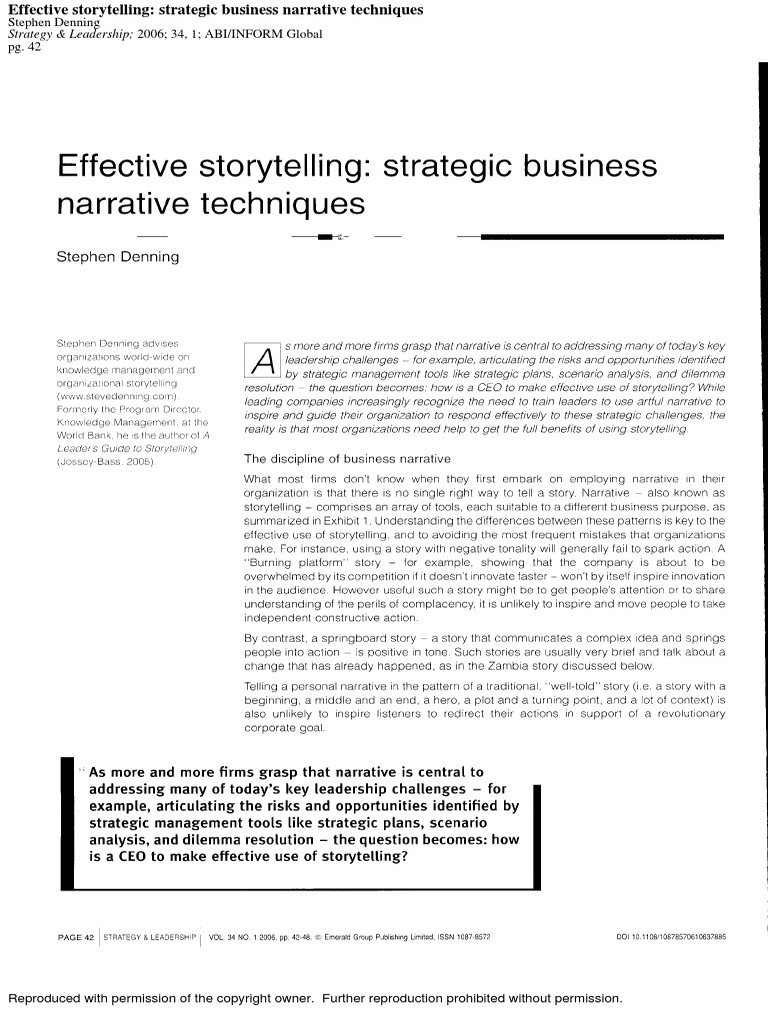 1 - Effective Story Telling | PDF