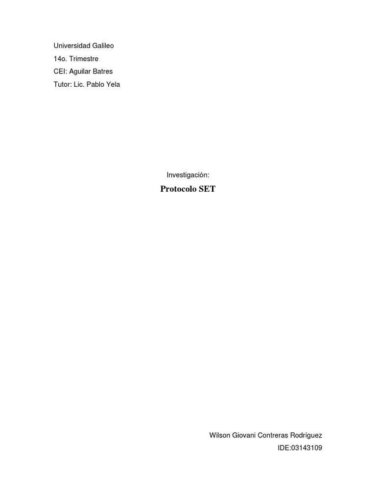 Protocolo SET | PDF | Clave (criptografía) | Criptografía