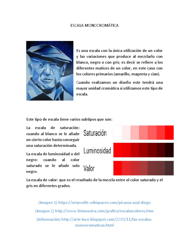 Escala Monocromática: Tipos y Usos | PDF