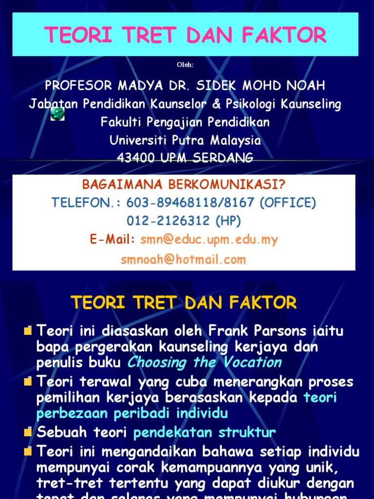 Edu 3102 - Teori Tret Dan Faktor | PDF