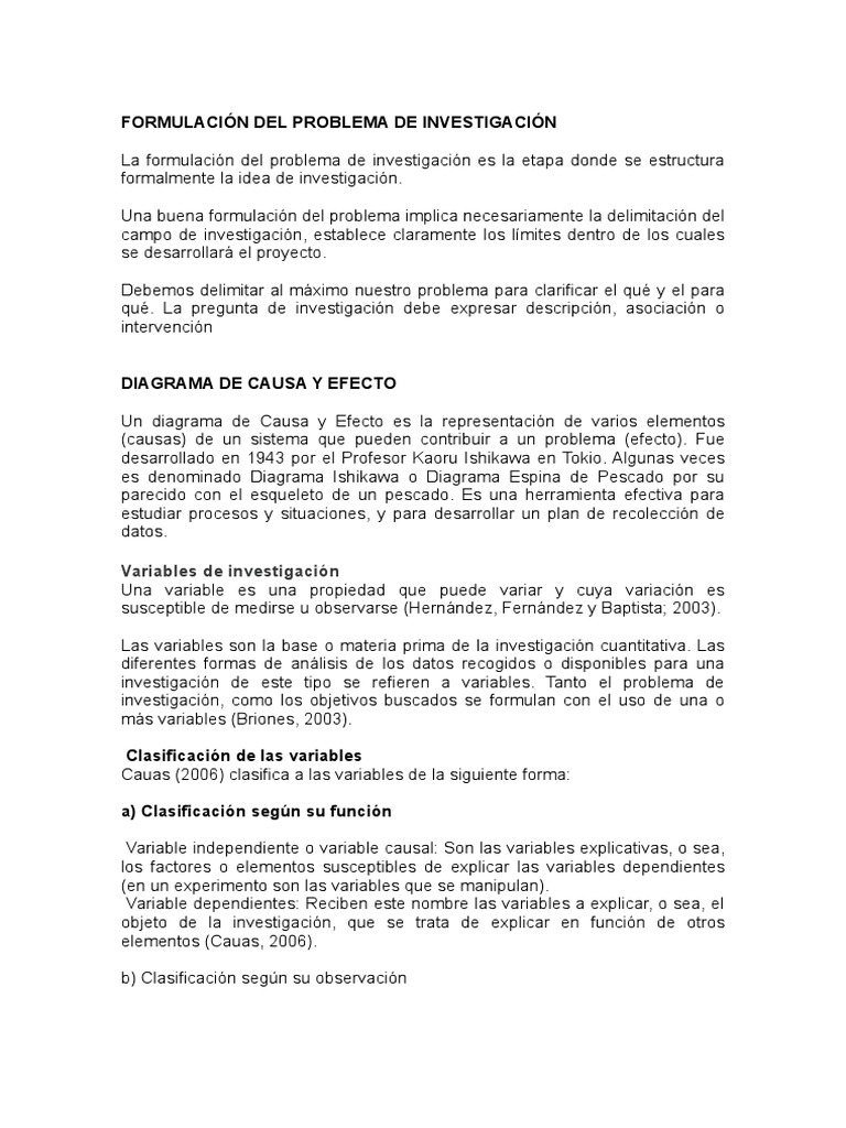 FORMULACIÓN DEL PROBLEMA DE INVESTIGACIÓN