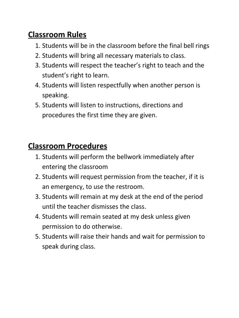 Classroom Discipline and Procedures | PDF | Career & Growth | Wellness