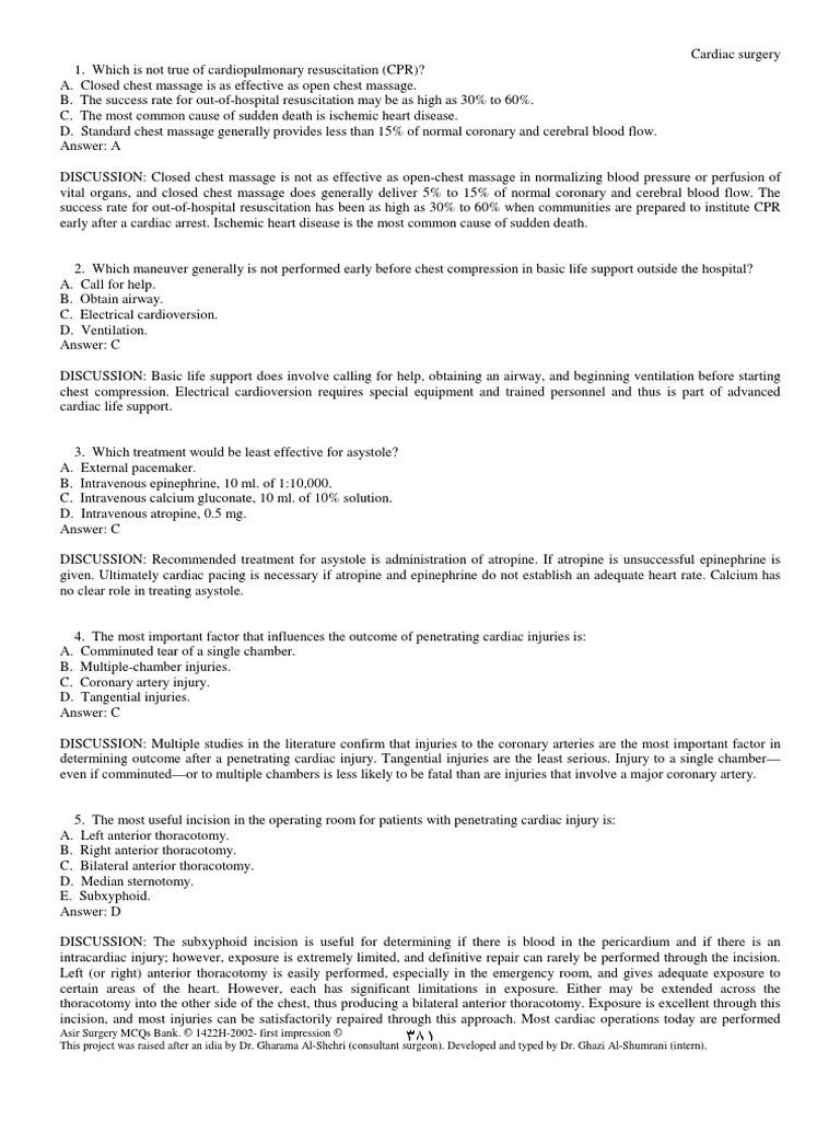 Cardiac Surgery Pdf Heart Valve Cardiopulmonary Resuscitation