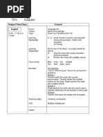 Remedial Lesson Plan | PDF | Phonics | Lesson Plan