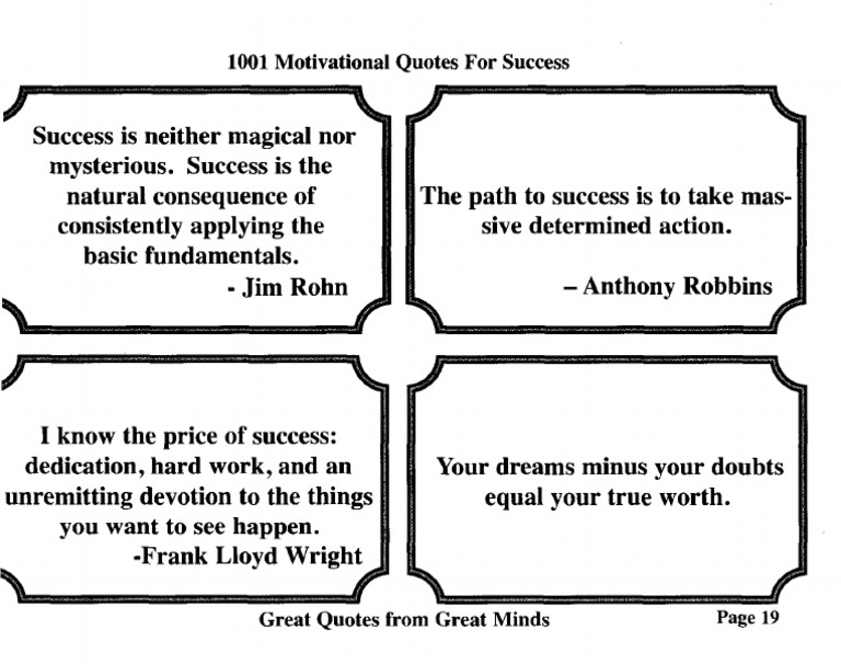1001 Motivational Quotes For Success Great Quotes From Great Minds - 20 ...
