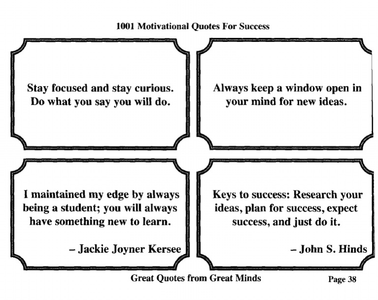 1001 Success Motivational Quotes | PDF