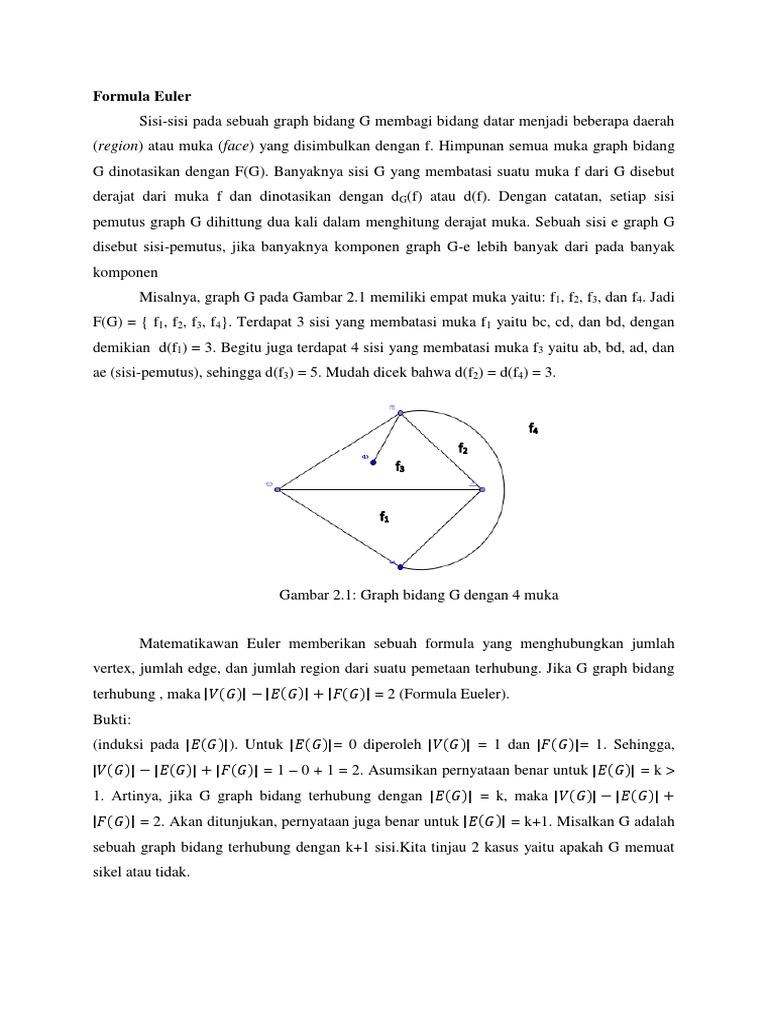 Formula Euler pada Graph Terhubung | PDF
