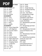 26 Fungsi Tombol Keyboard CTRL+ A Sampai | PDF