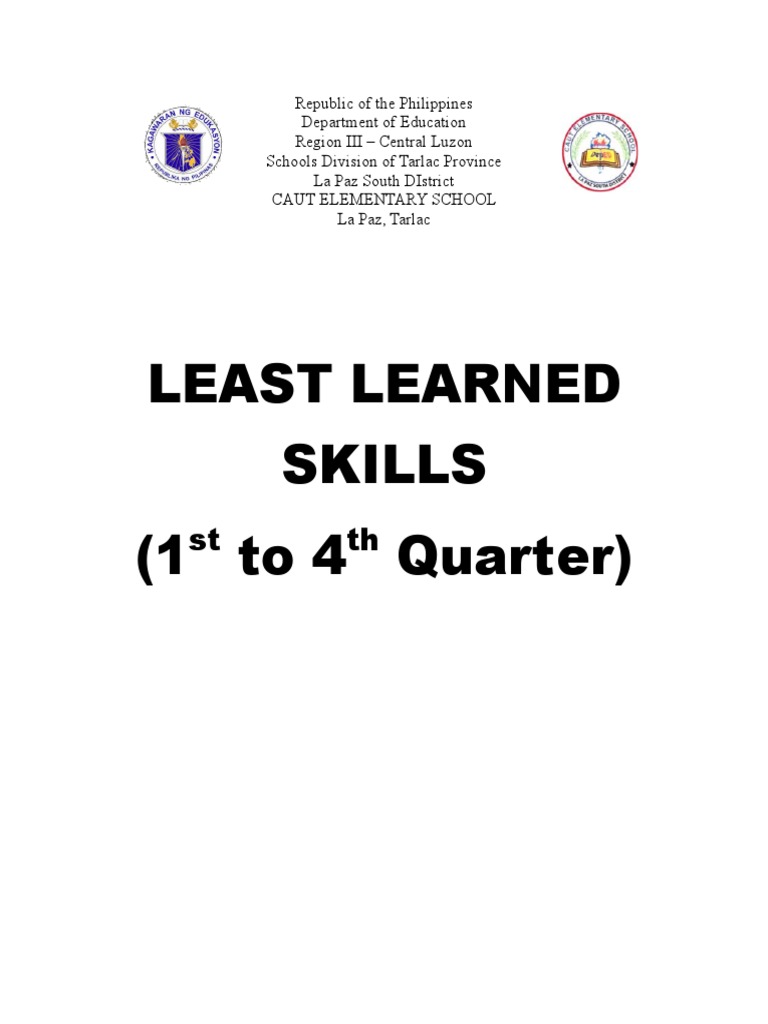 Least Learned Skills (1 To4 Quarter) : ST TH | PDF