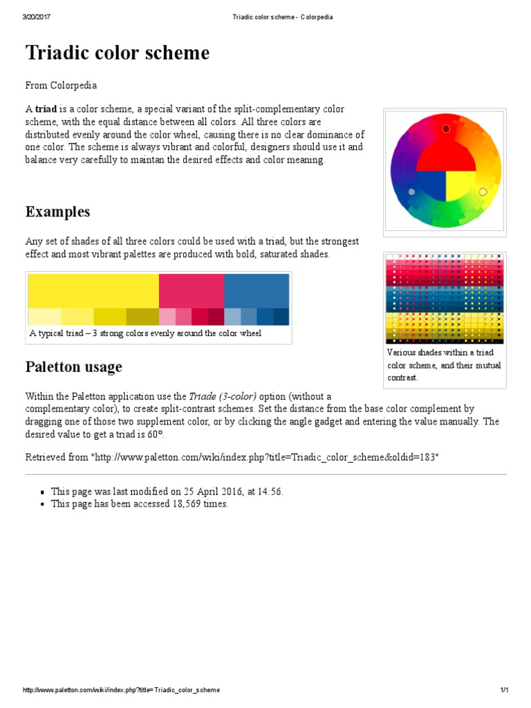 Triadic Color Scheme - Colorpedia | PDF | Vision | Graphic Design