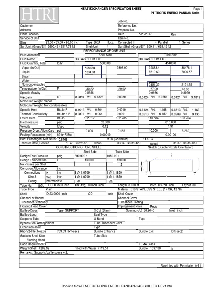 Gas Chiller Datasheet