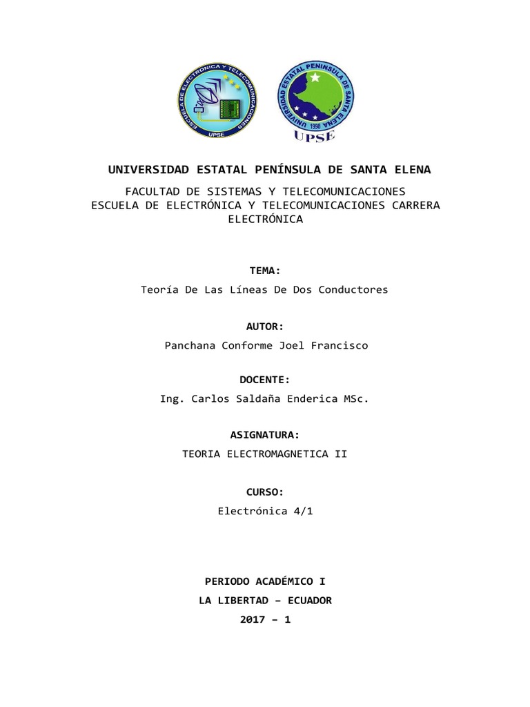 Teoría de Las Líneas de Dos Conductores | PDF | Inductancia | Olas