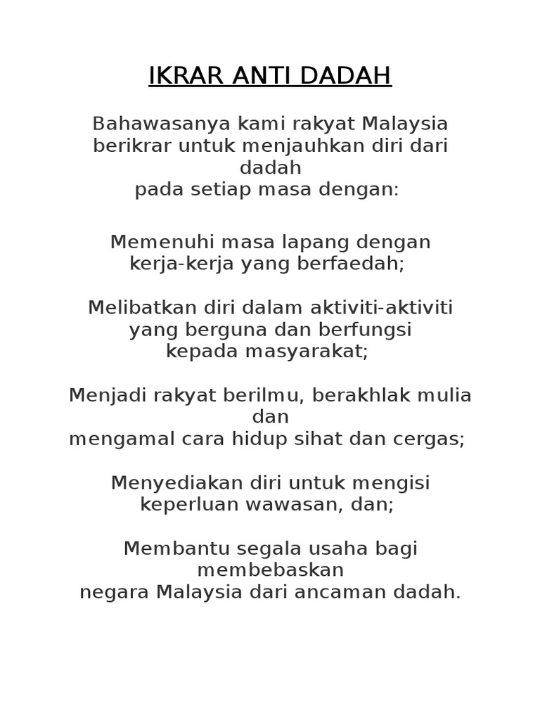 Ikrar Ppda SKPLS | PDF