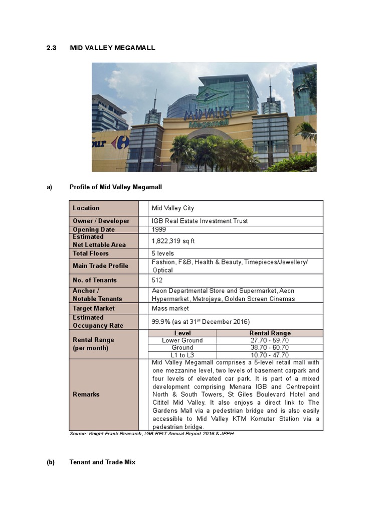 Mid Valley | PDF | Shopping Mall | Industries