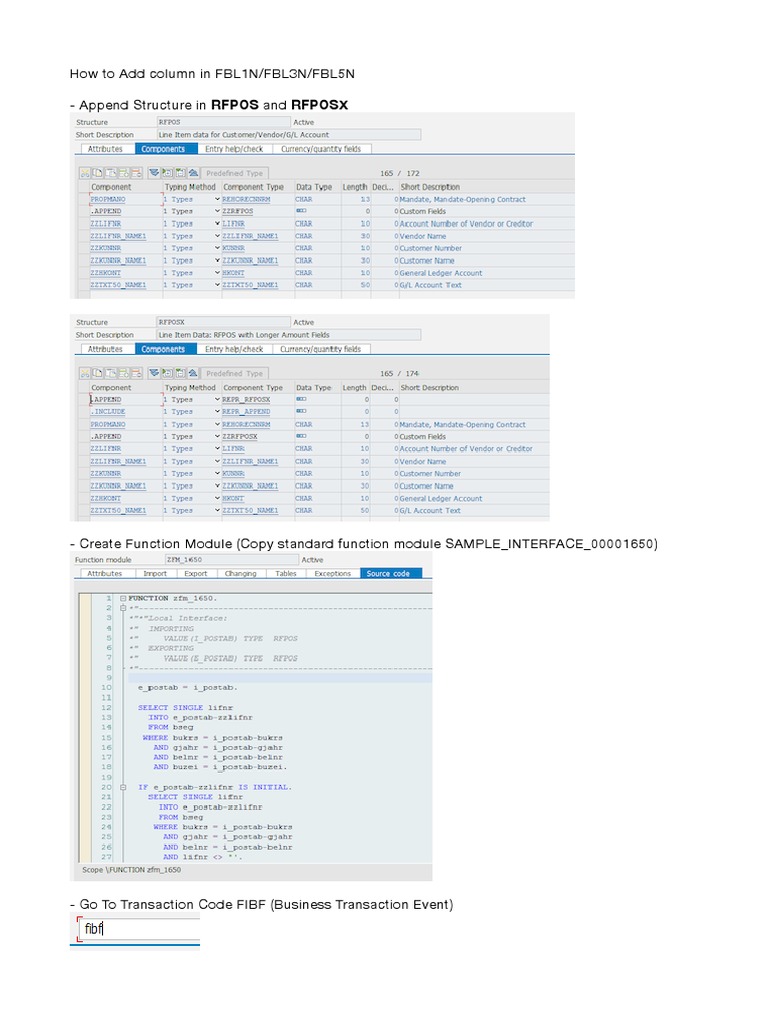 How To Add Columns in FBL1N FBL3N FBL5N | PDF | Computers | Technology & Engineering