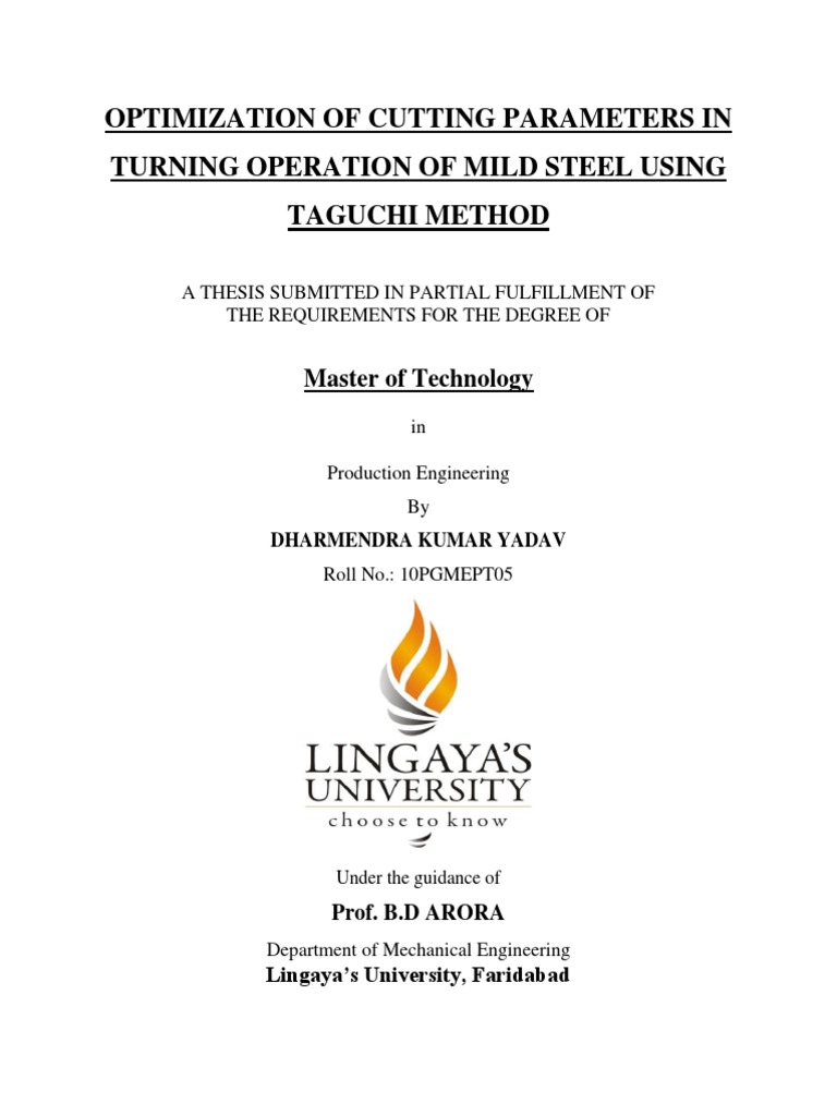 M.tec Certificate. New Cover Page | PDF | Thesis | Mechanical Engineering