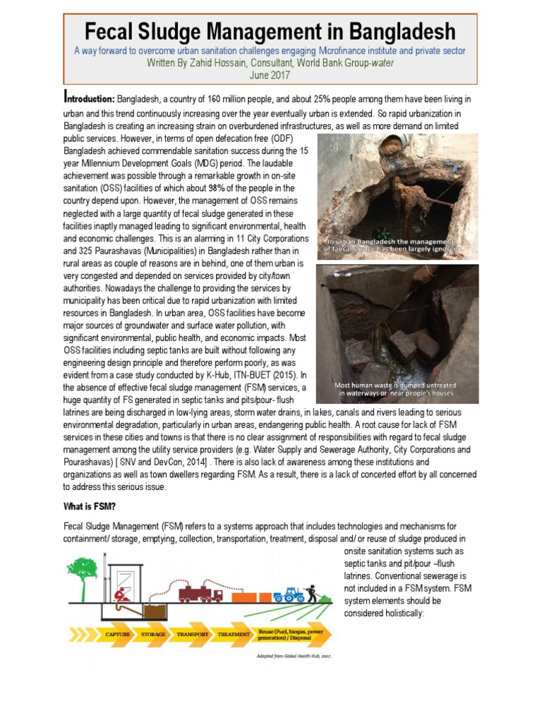 Fecal Sludge Management in Bangladesh.pdf | Sanitation | Waste ...