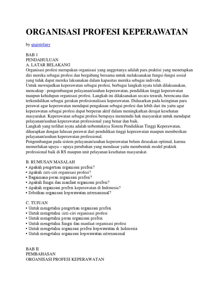 Organisasi Profesi | PDF