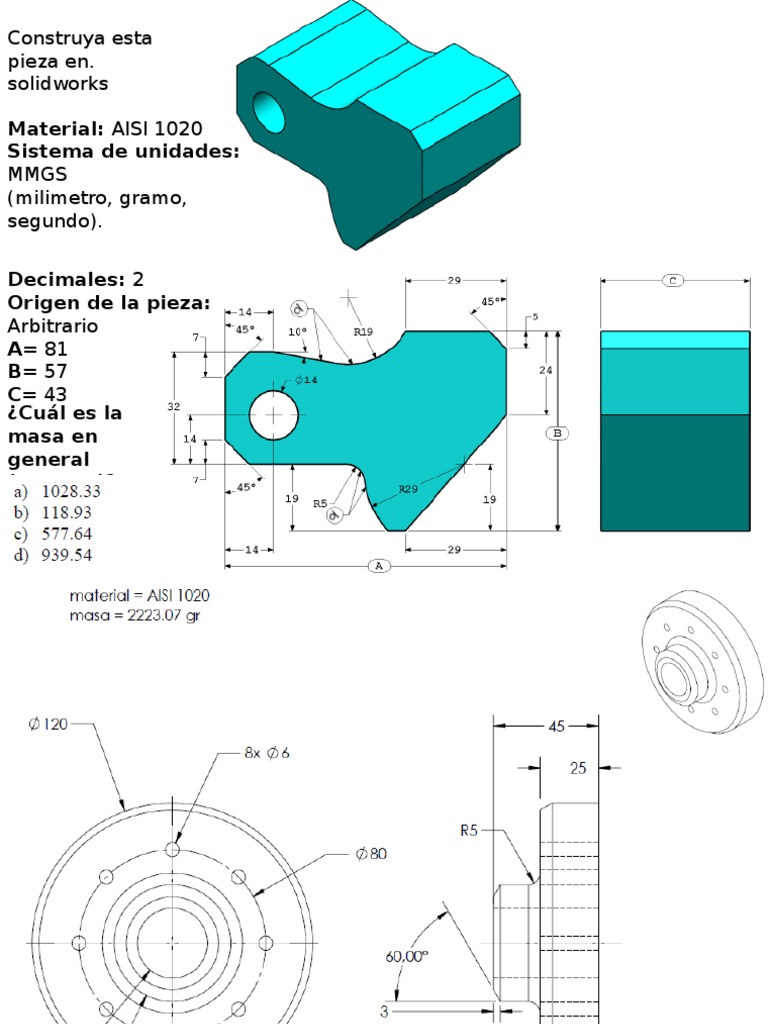 Ejercicios Solidworks CSWA | PDF | Métodos y materiales de enseñanza | Ciencia y matemáticas