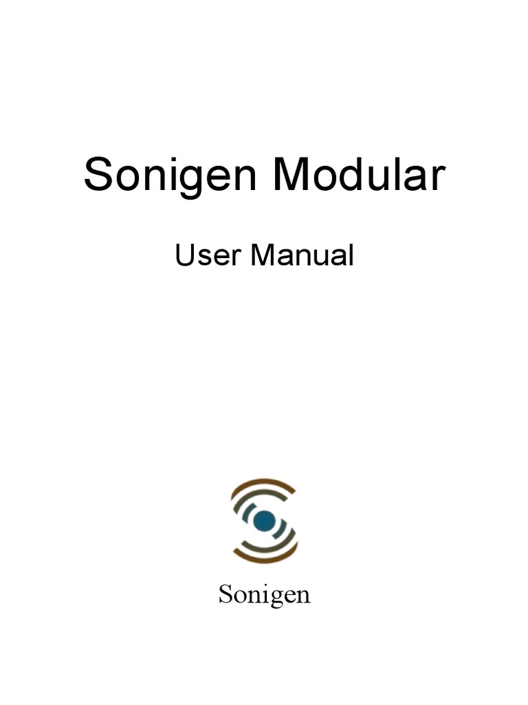 Son I Gen Modular User Manual | PDF | Synthesizer | Pitch (Music)