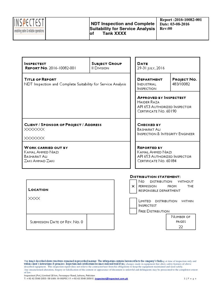 Mock Report PDF | PDF | Nondestructive Testing | Mechanical Engineering