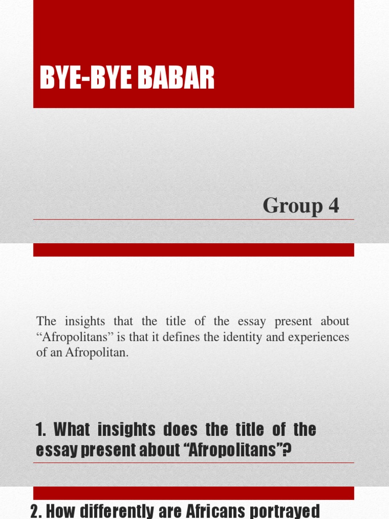 Bye Bye Babar | PDF