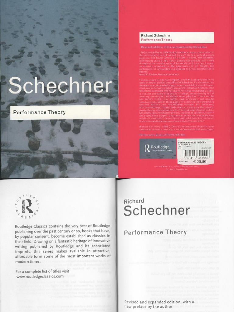 Richard Schechner Performance Theory Towoards A Poetics of Performance ...