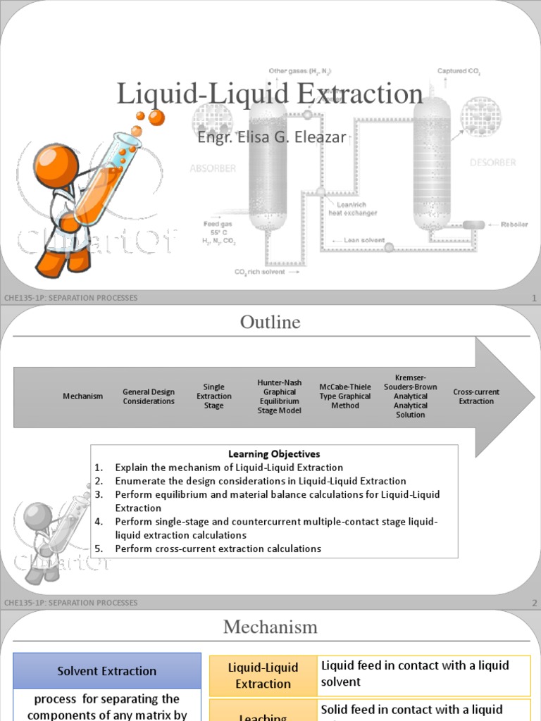03 Liquid Liquid Extraction | PDF | Distillation | Solution