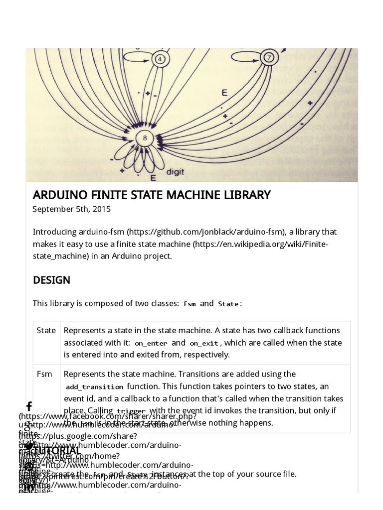 Arduino Finite State Machine Library | PDF | Software Development ...