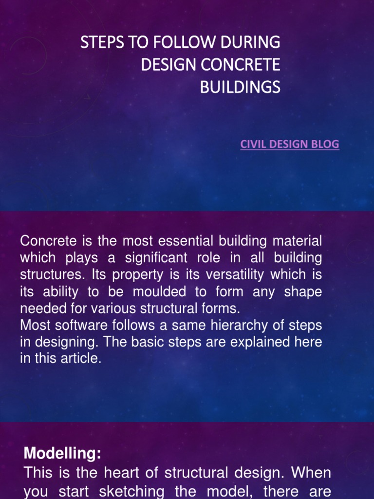 Steps To Follow During Design Concrete Buildings | PDF | Beam ...
