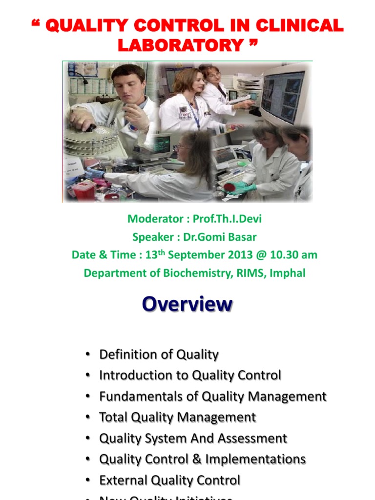 Quality Control in Clinical Laboratories | PDF | Quality Assurance ...