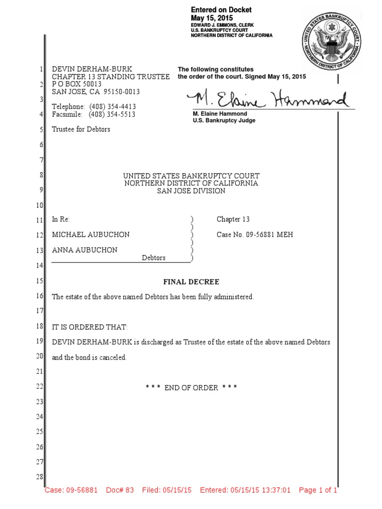 Final Decree 05-15-2015 | PDF