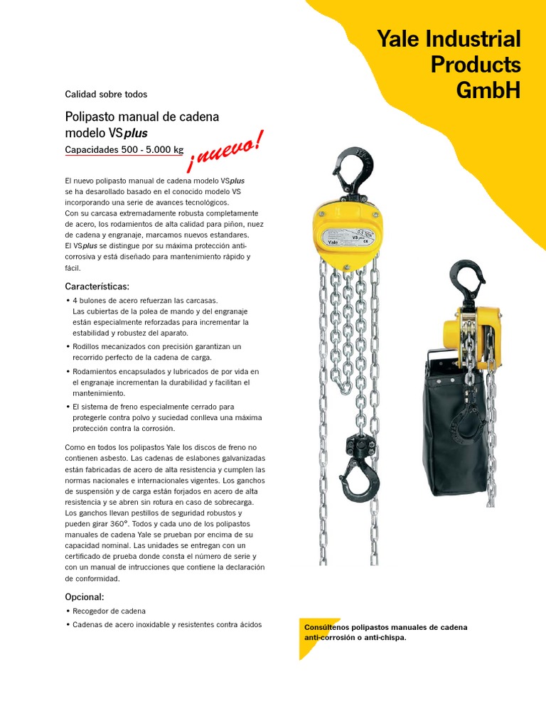 YALE Polipasto vs Plus