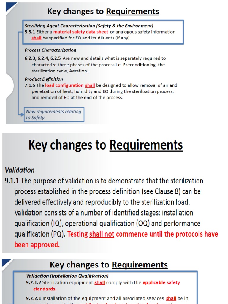 Vald Iso 11135 2014 Changes | PDF