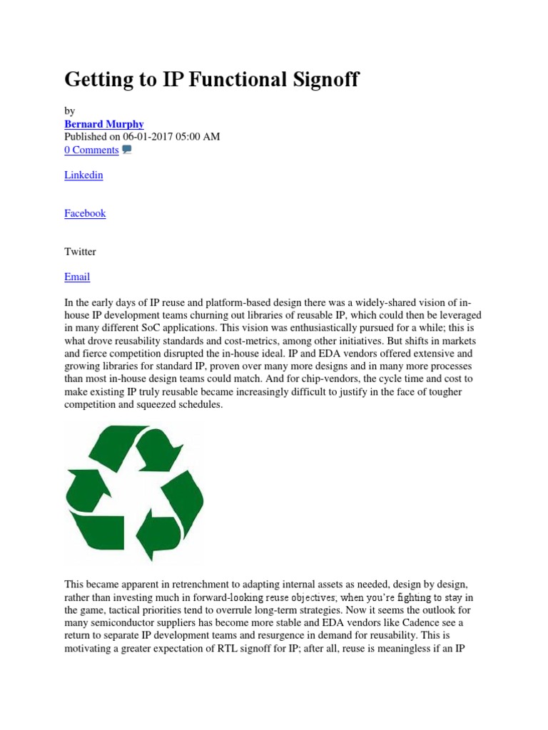 Getting To IP Functional Signoff | PDF | Computer Engineering | Computing