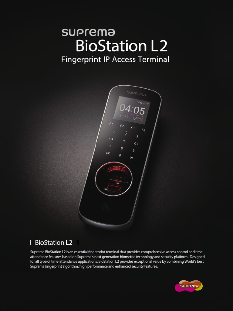 Brochure BioStation L2 | Computer Hardware | Computing