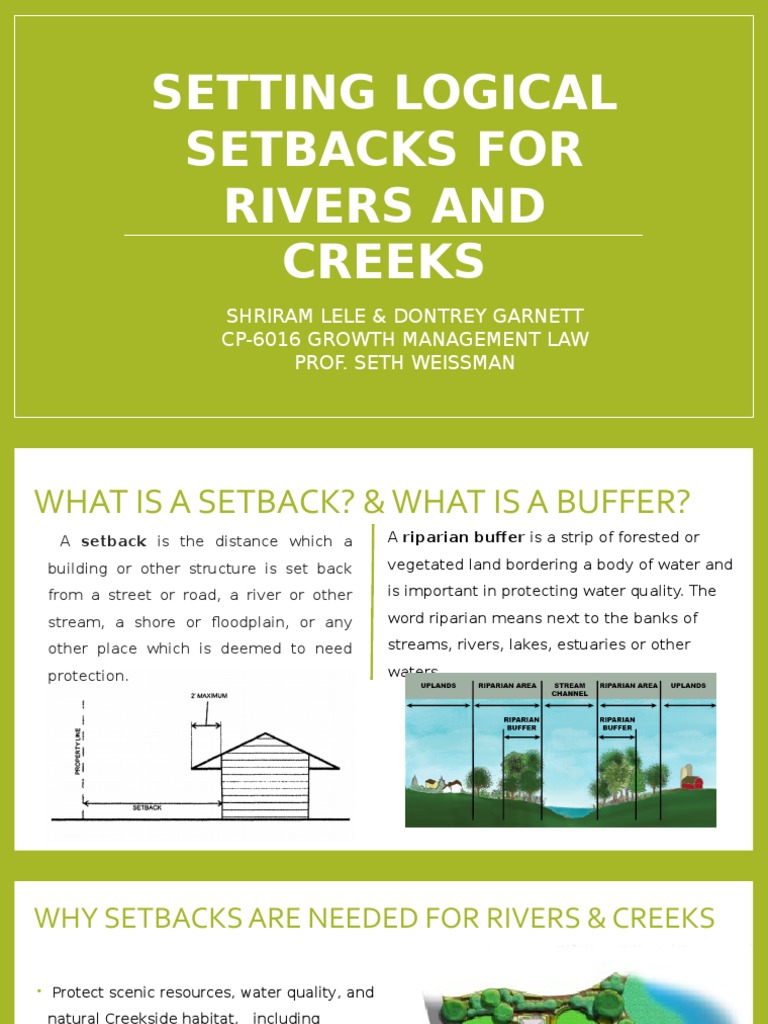 Setbacks For Rivers and Creeks | PDF | Riparian Zone | Stream