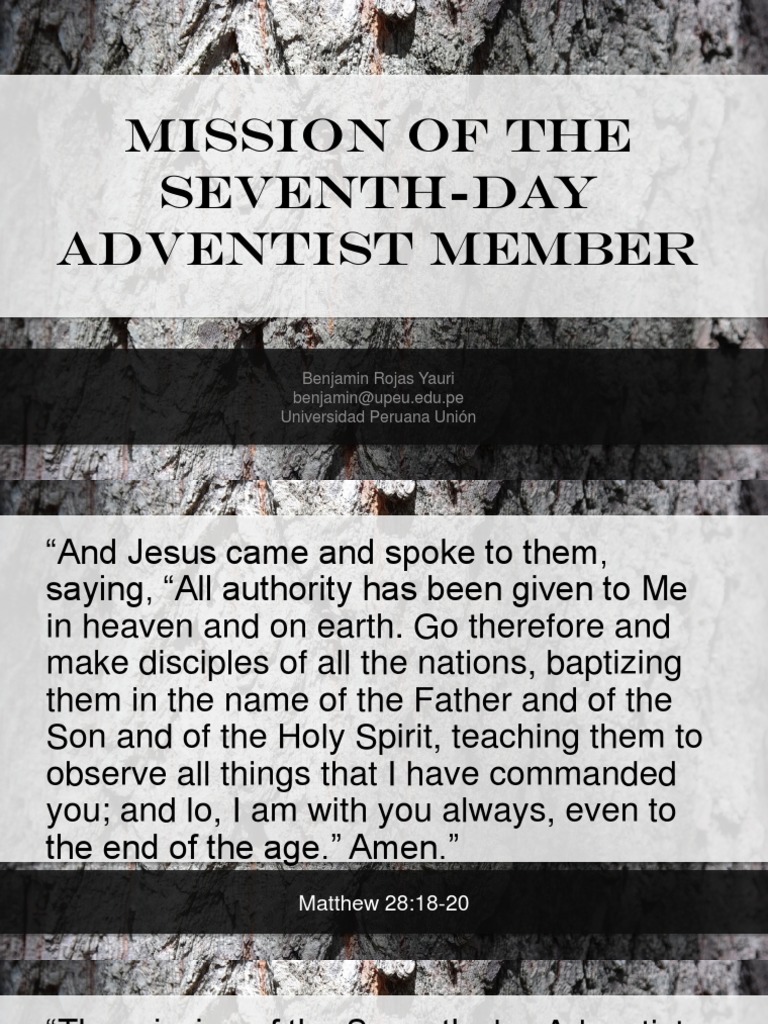 Seventh-Day Adventist Mission Statement | PDF | Theology | Religious ...