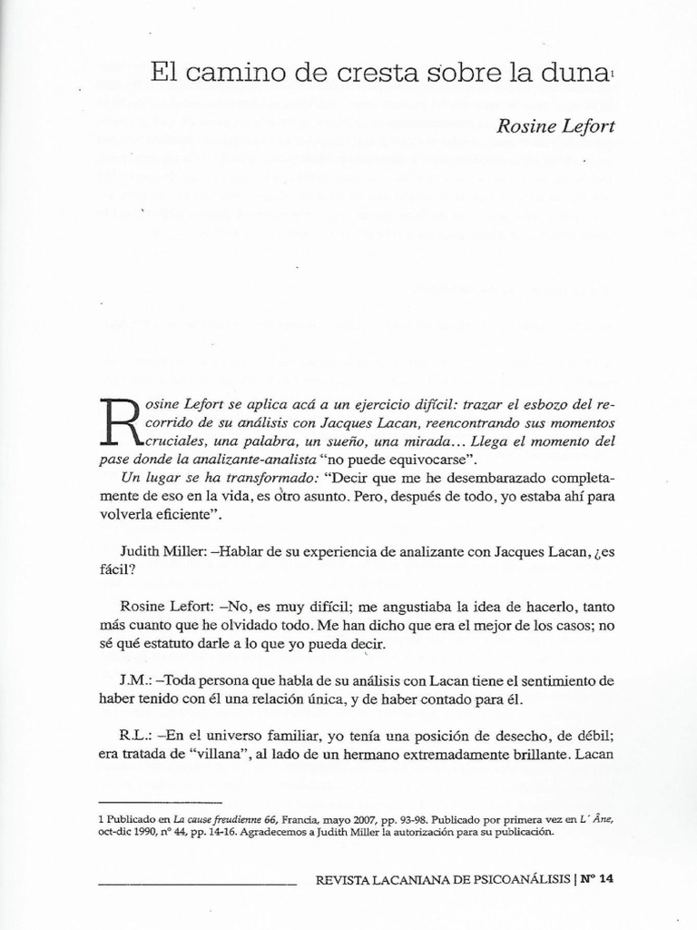 Entrevista A Rosine Lefort | PDF
