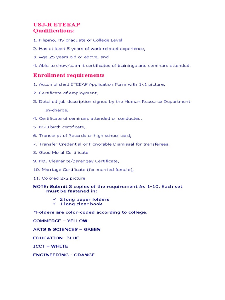 ETEEAP Enrollment Guide | PDF | Career & Growth