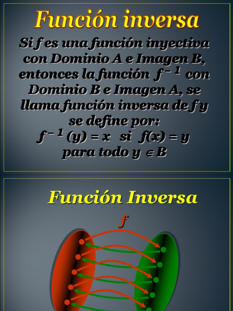 Función Inversa: Definición y Ejemplos | PDF