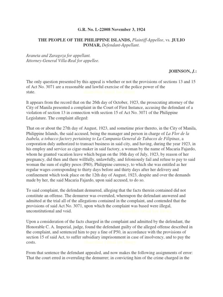 2 People Vs Pomar | PDF | Demurrer | Employment