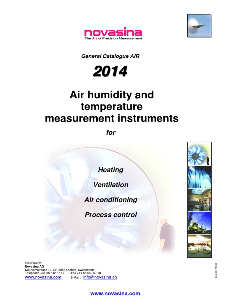 Novasina Produkt Katalog | PDF | Usb | Relative Humidity