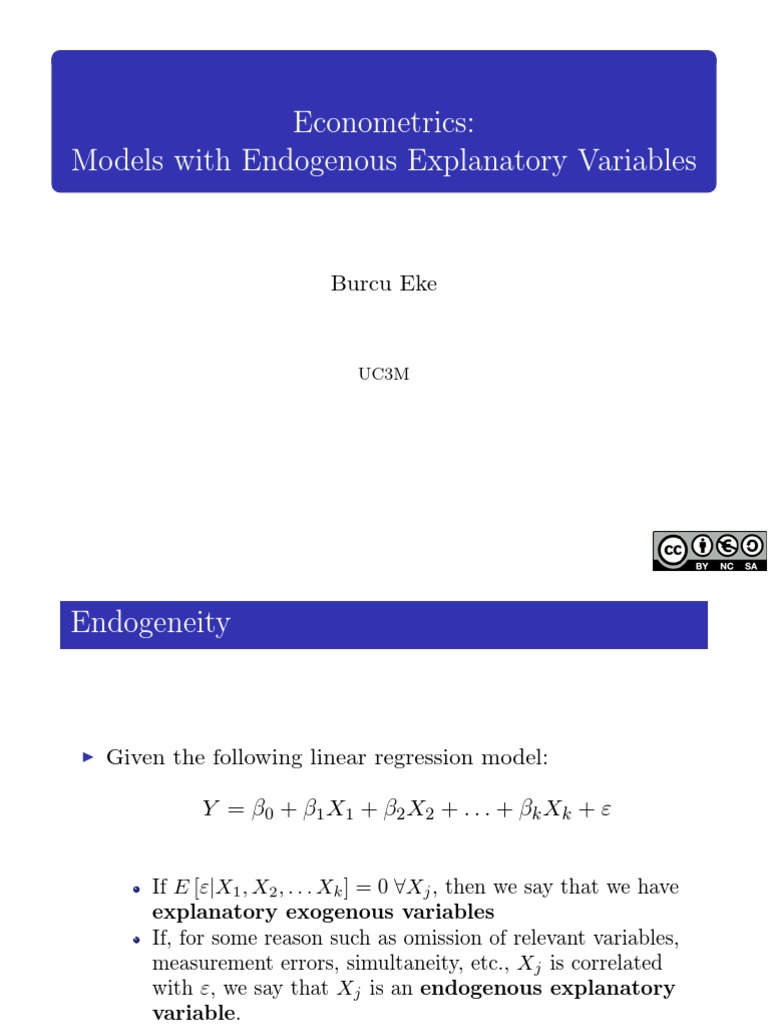 Endogeneity | Download Free PDF | Instrumental Variable | Endogeneity (Econometrics)