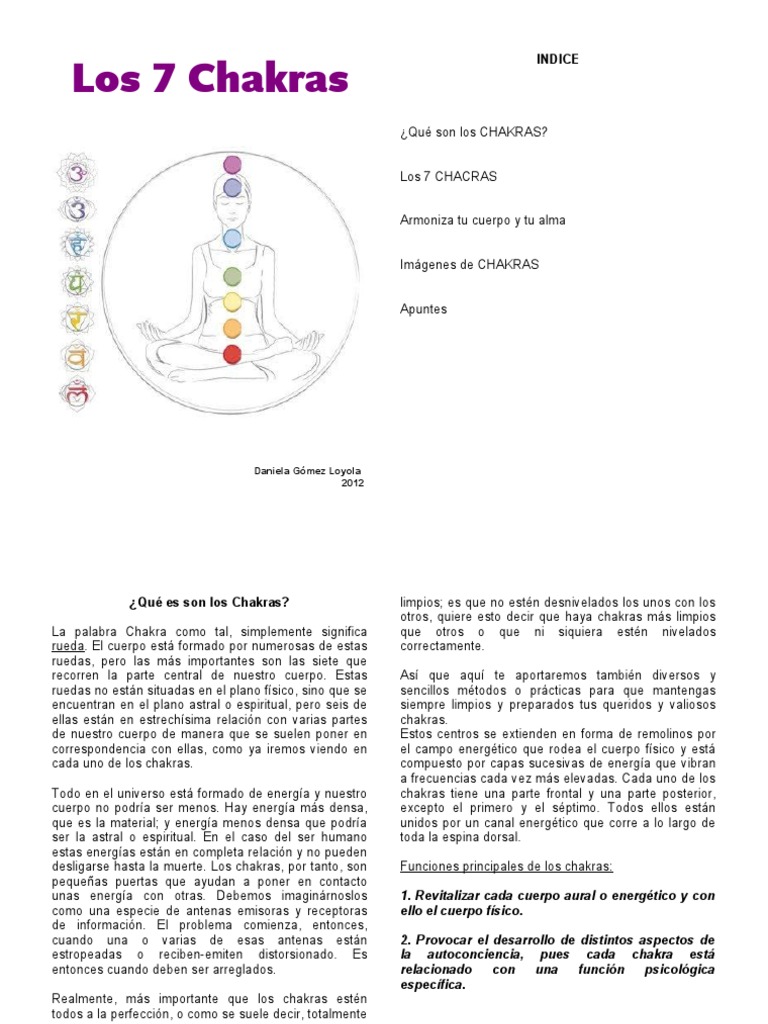Los 7 Chakras: Energía y Emociones | PDF | Color | Amor