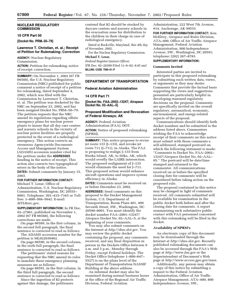 Federal Register-02-28360 | PDF | Rulemaking | Federal Aviation ...