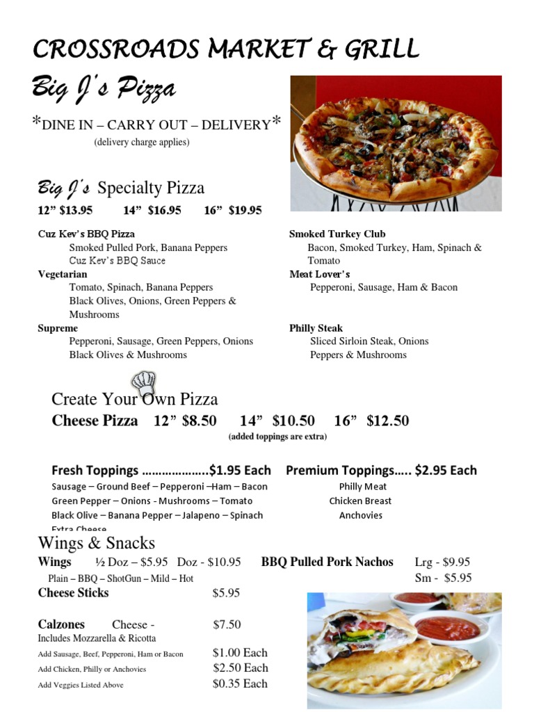 Crossroads Market & Grill Menu | PDF | Hamburgers | Sausage