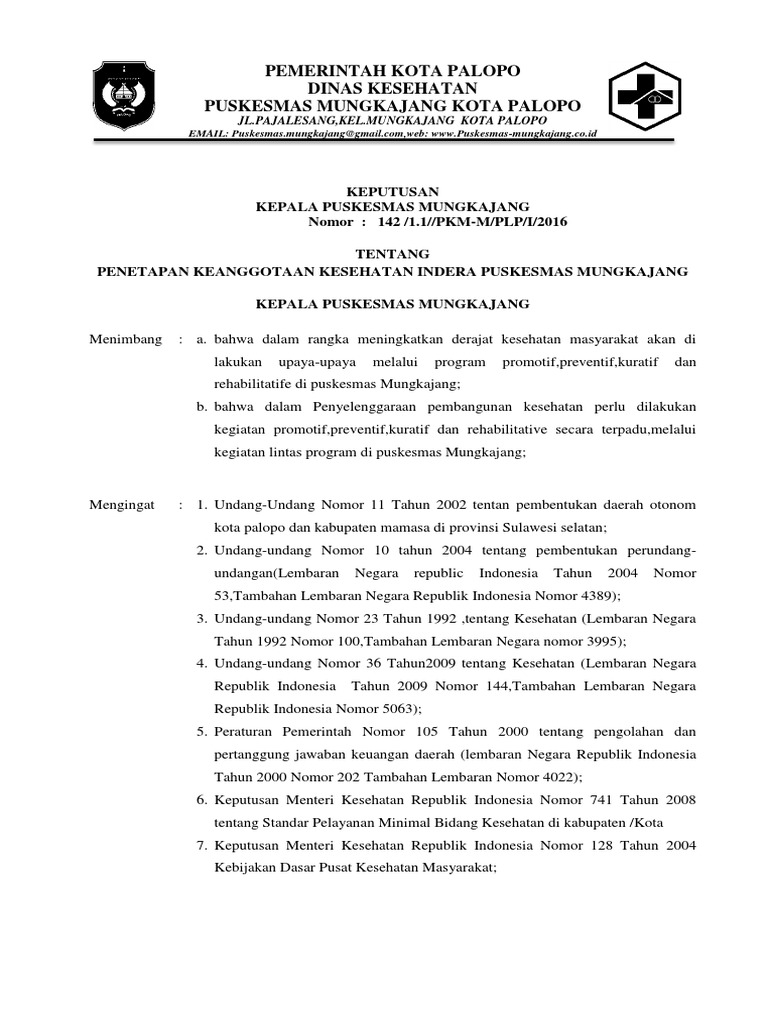 SK Kesehatan Indera | PDF